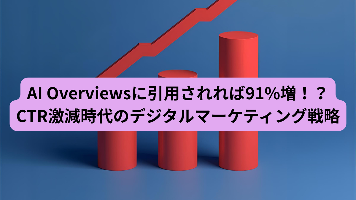 AI Overviewsに引用されれば91%増！？CTR激減時代のデジタルマーケティング戦略 - 石黒堂株式会社 - デジタルマーケティングのプロ×テクノロジー企業